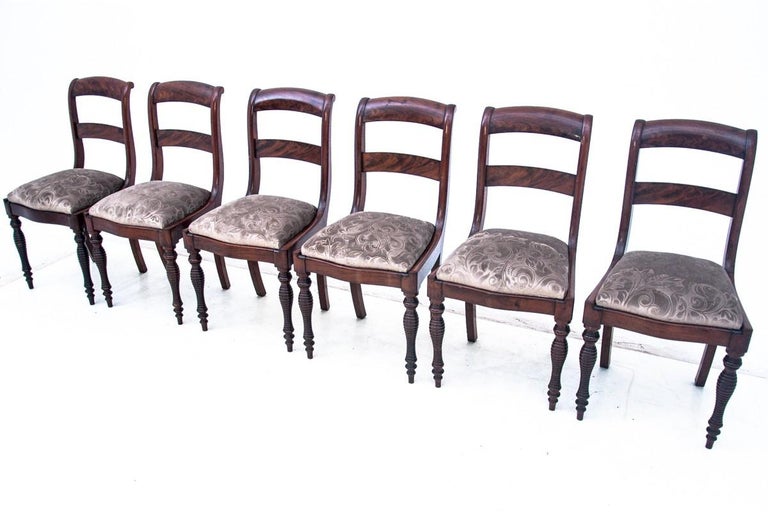 Set of Six Mahogany Dining Chairs, France, circa 1880 For Sale at 1stDibs