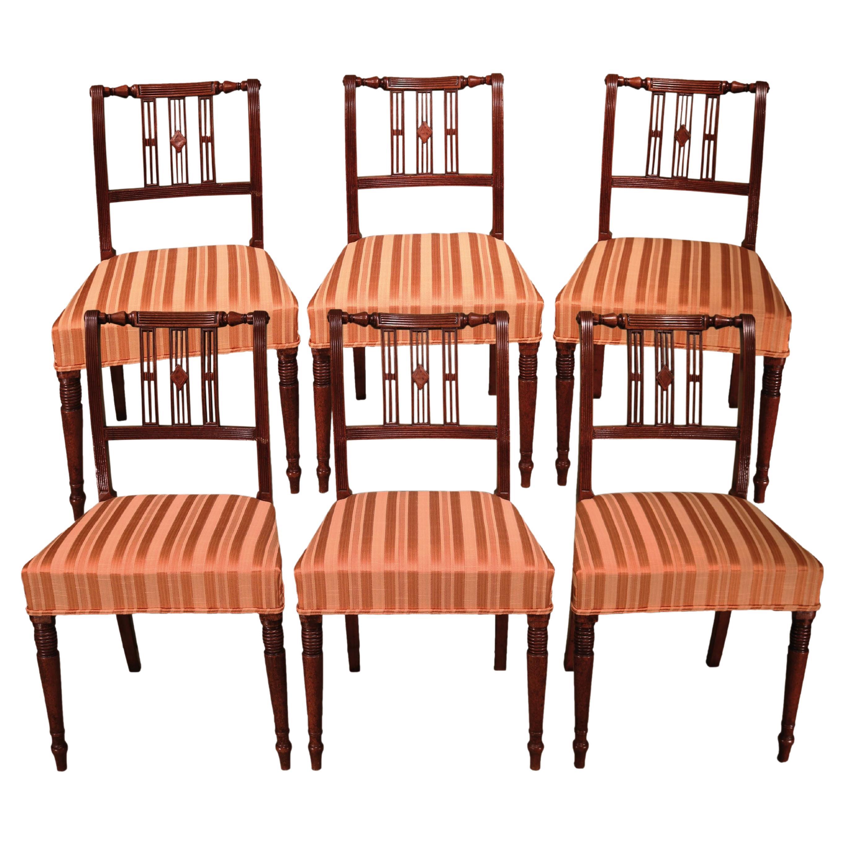Set of 8 English Sheraton Period Dining Chairs, circa 1810 For Sale at ...