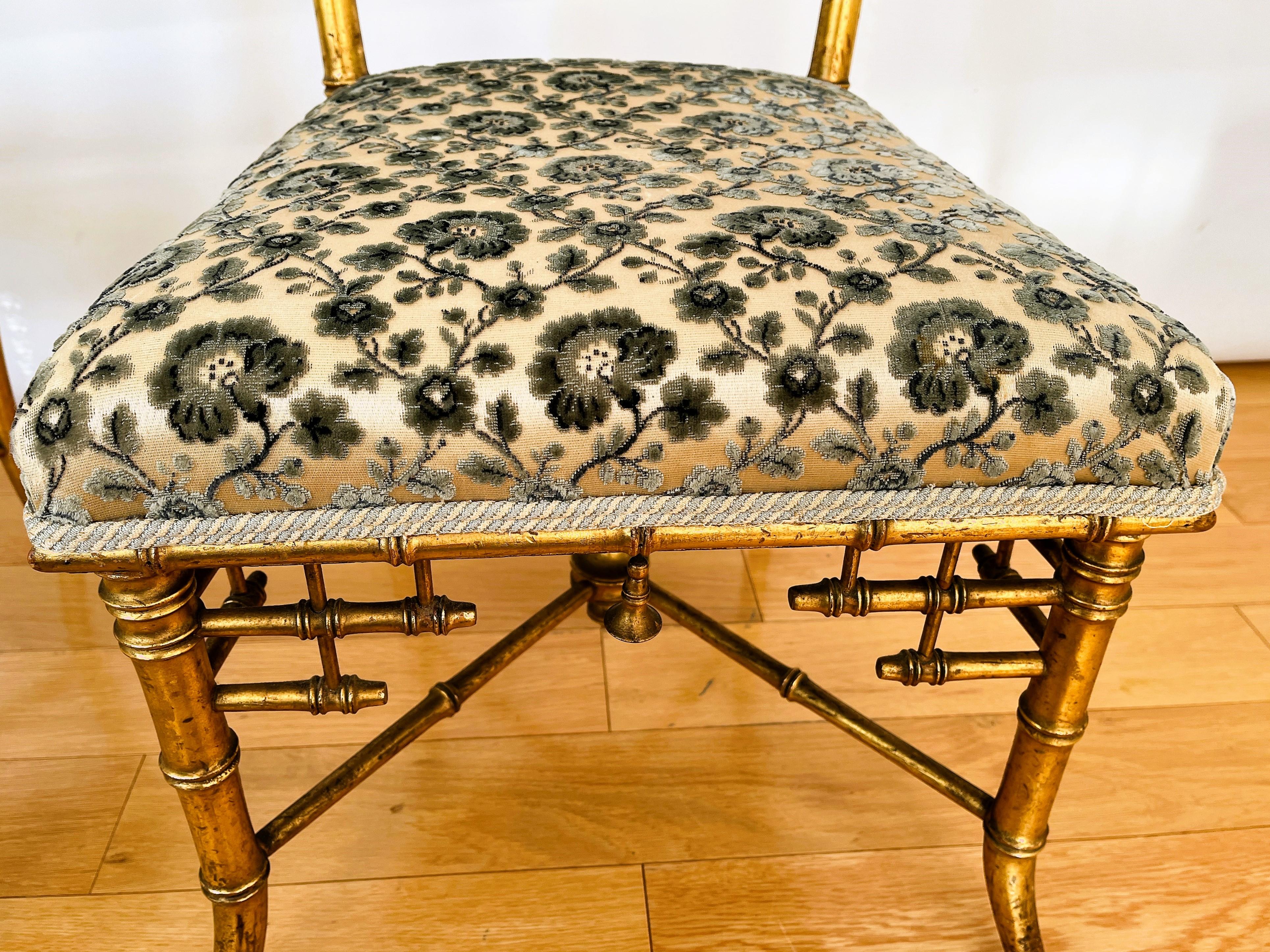 Set of Small Antique Gilt Parlor Chairs For Sale at 1stDibs