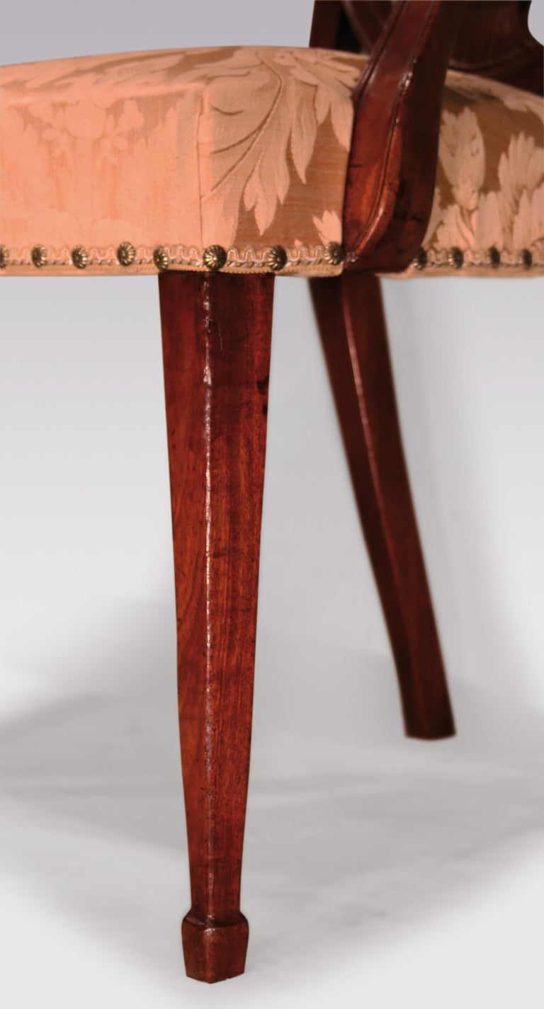 Set of Twelve Hepplewhite Period Mahogany Shield Back Dining Chairs For ...