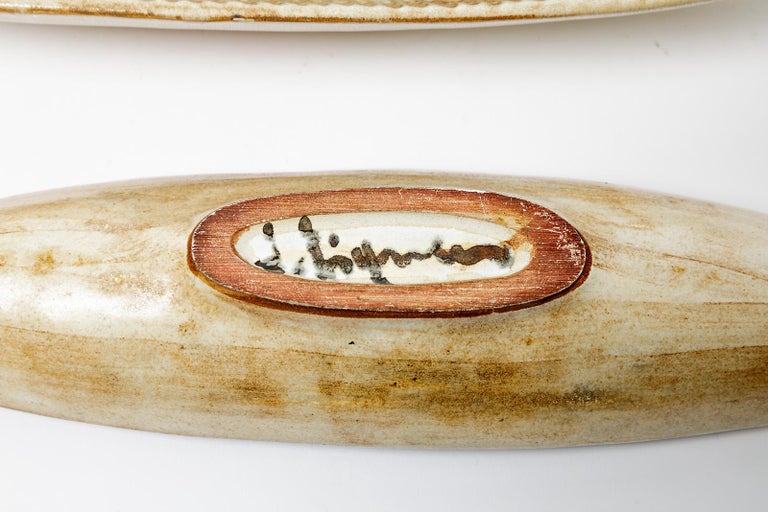 Set of Two Ceramic Dishs by Jacques Lignier, circa 1960-1970 For Sale ...