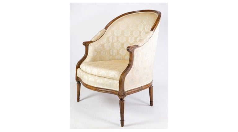 Set of Two Louise Seize Chairs in Polished Mahogany For Sale at 1stDibs