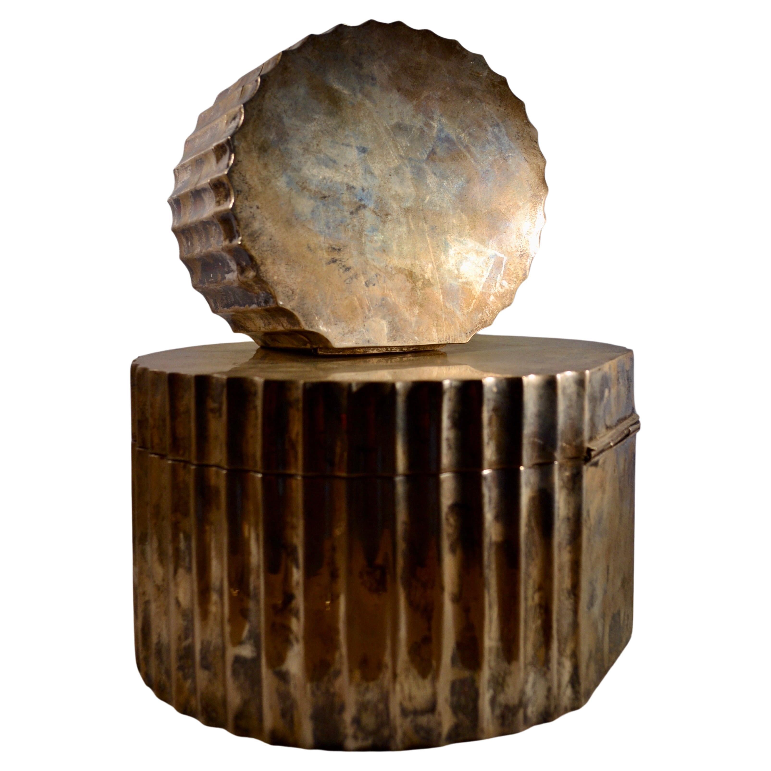 A set of two silver-plated metal boxes France 1970 For Sale at 1stDibs