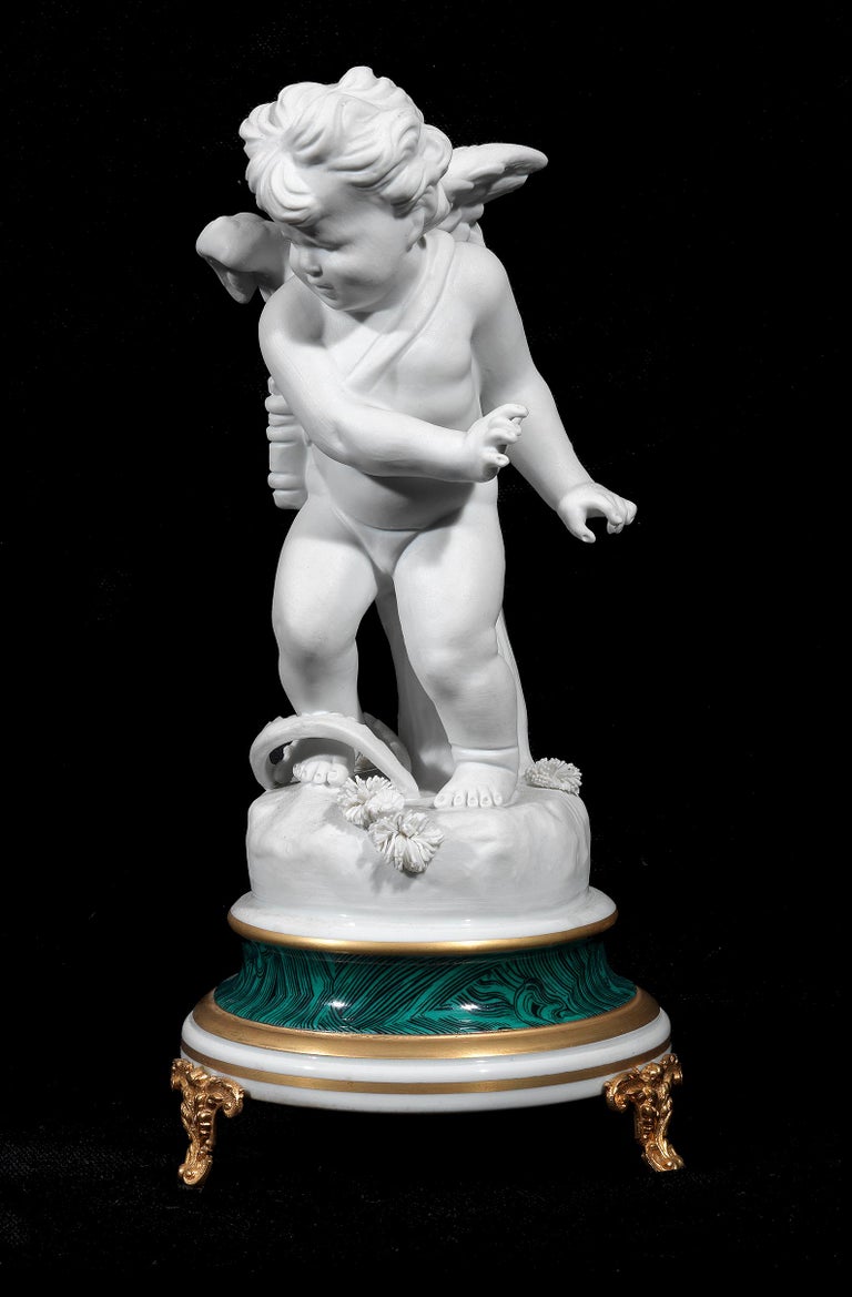 Sèvres Style Bisque Porcelain Cupid, Early 20th Century at 1stDibs