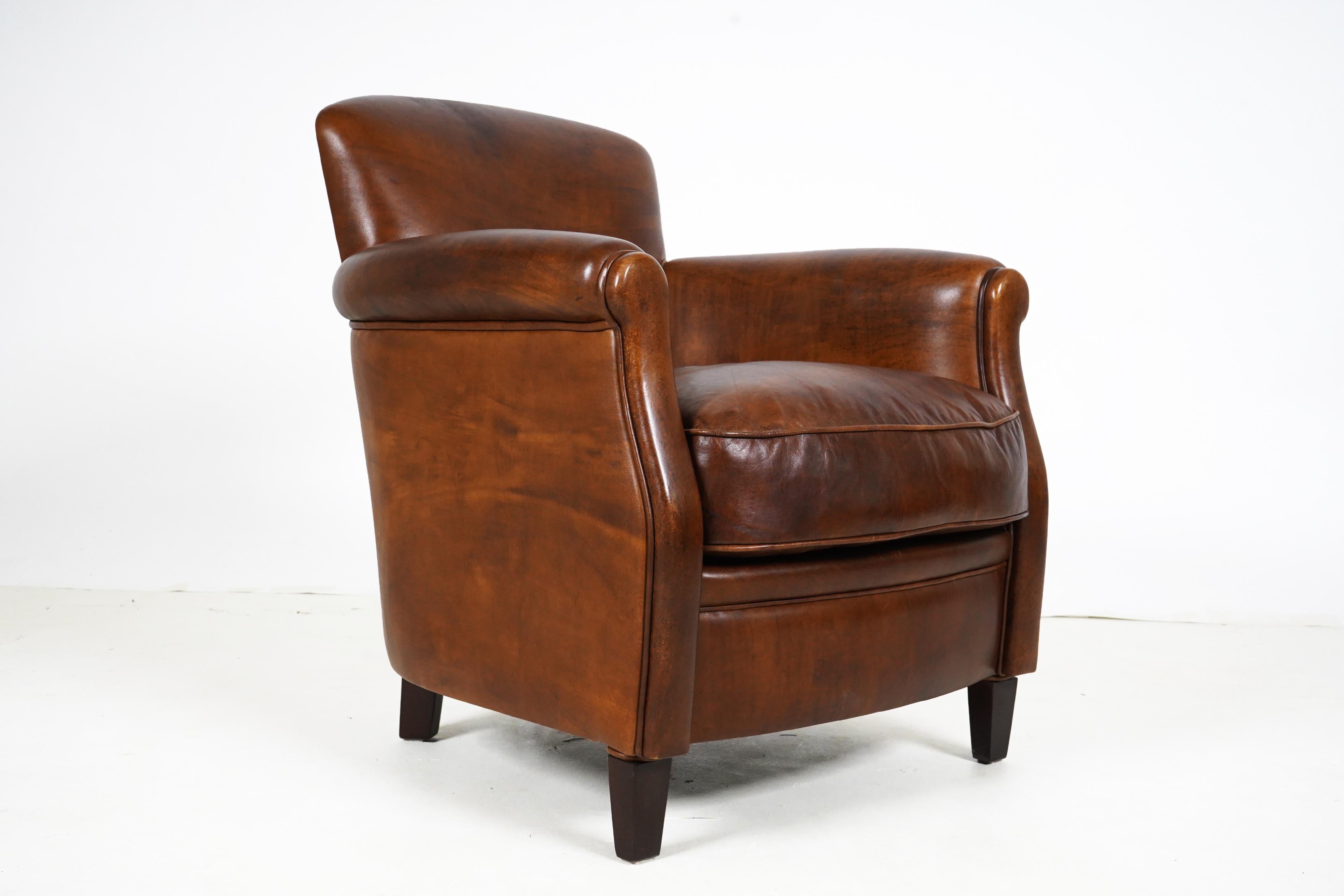 Sheepskin Leather Chair at 1stDibs