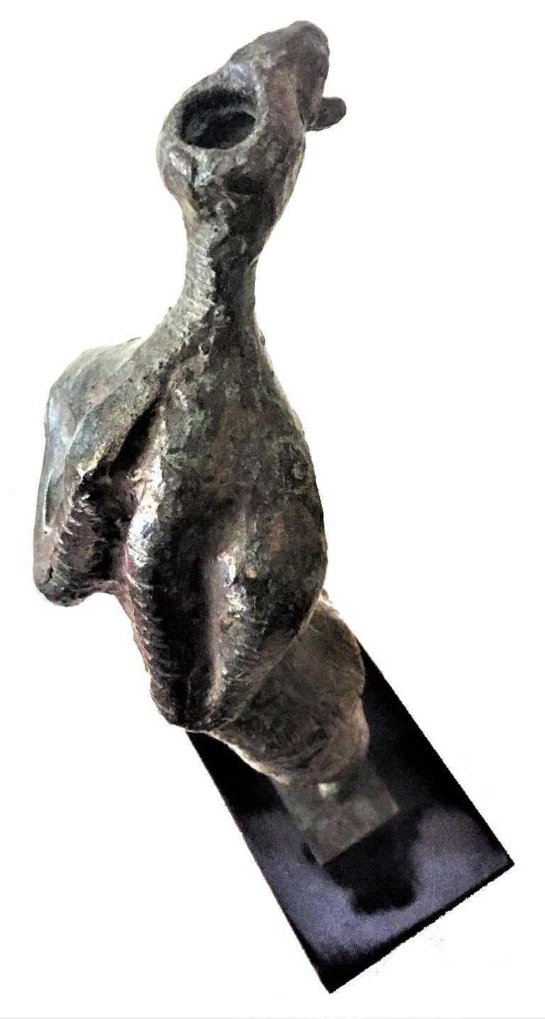 Shout, Mid-Century Modern Patinated Bronze Sculpture, Signed “Igor 67 ...