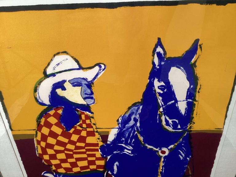 Signed Lithograph "Matinee Cowboy" by Native America Artist Fritz ...
