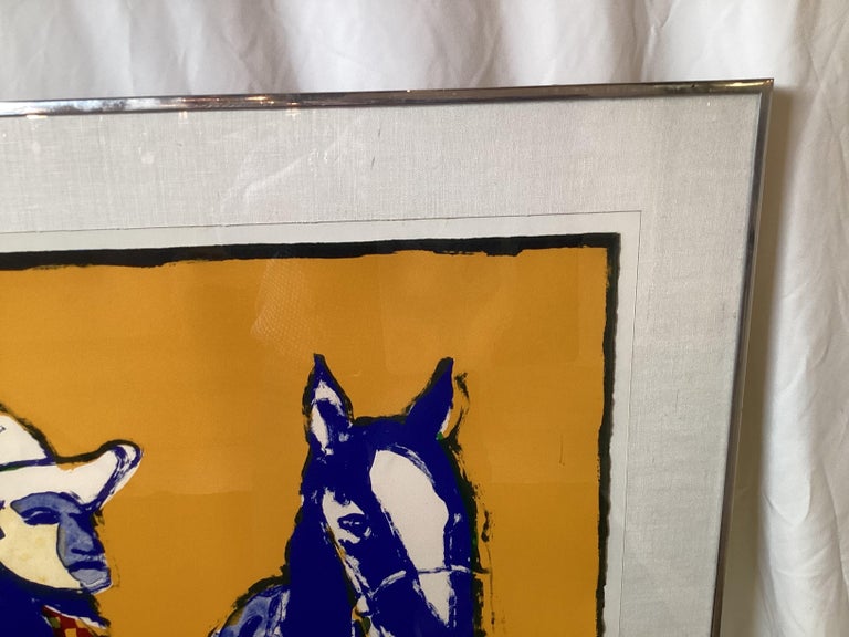 Signed Lithograph "Matinee Cowboy" by Native America Artist Fritz ...