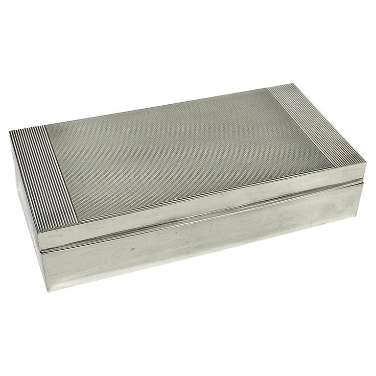 Silver Box with Guilloche, Industria Argentina For Sale at 1stDibs