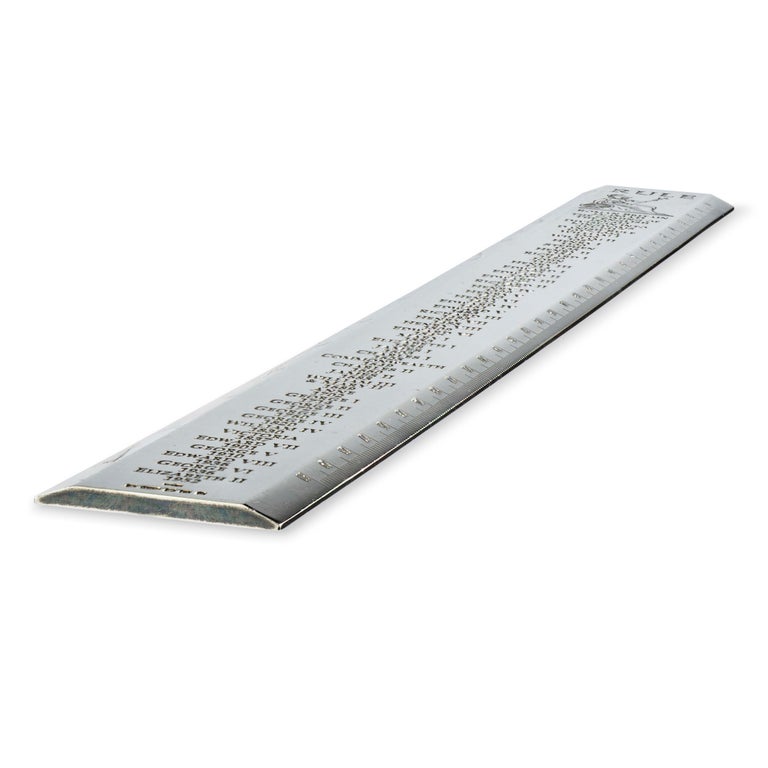 Silver Commemorative Ruler at 1stDibs