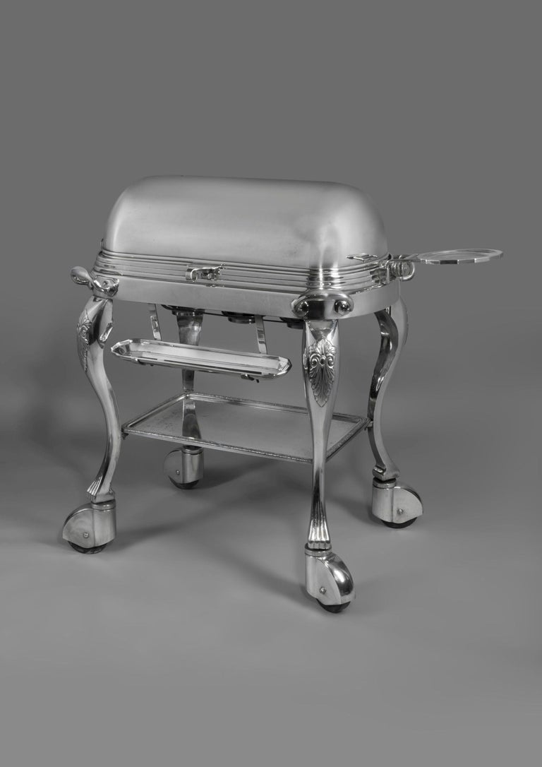 Silver Plated Roast Beef Trolley, circa 1910 For Sale at 1stDibs