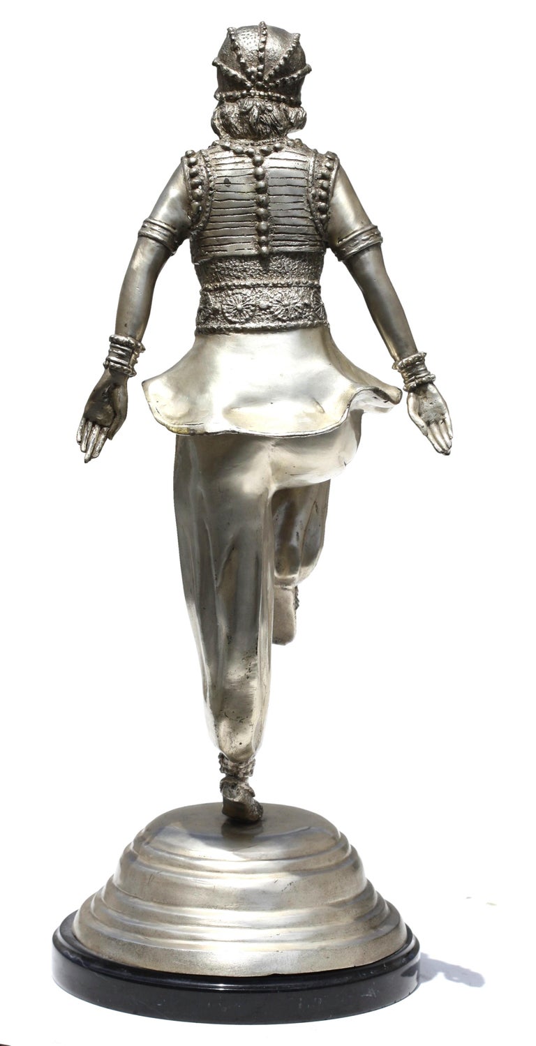 Silvered Bronze Dancer After a Model by Claire Colinet For Sale at 1stDibs