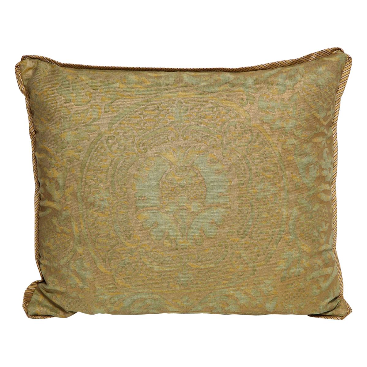 Single Fortuny Fabric Cushions in the Orsini Pattern at 1stDibs