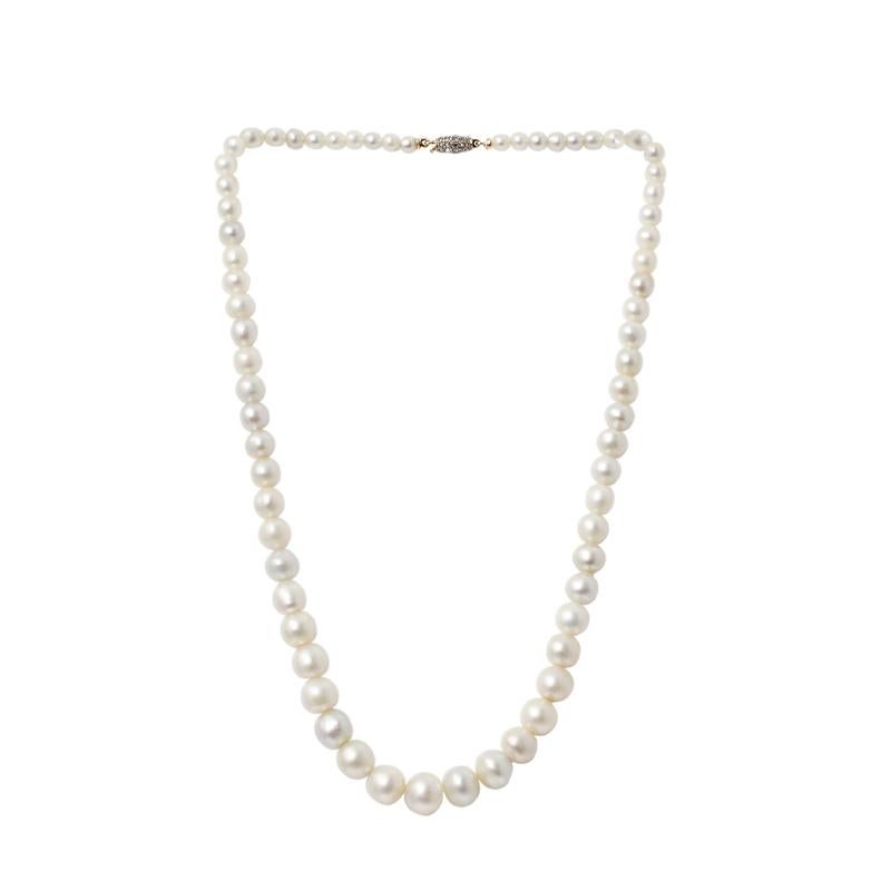 Single Row Natural Saltwater Pearl Necklace at 1stDibs | natural ...