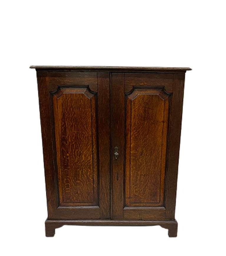 Small English 2 Doors with Interior Oak Wall Cupboard, Ca 1820 For Sale ...