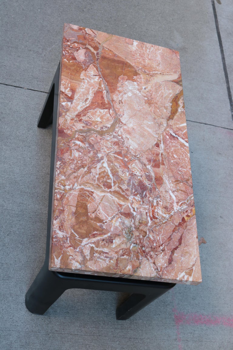 Small Low Marble-Top Side Table For Sale at 1stDibs