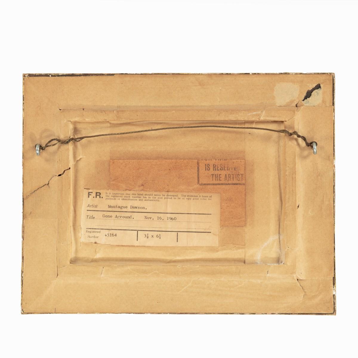 Small Montague Dawson Oil on Panel of Ships Being Careened, Dated 1960 ...