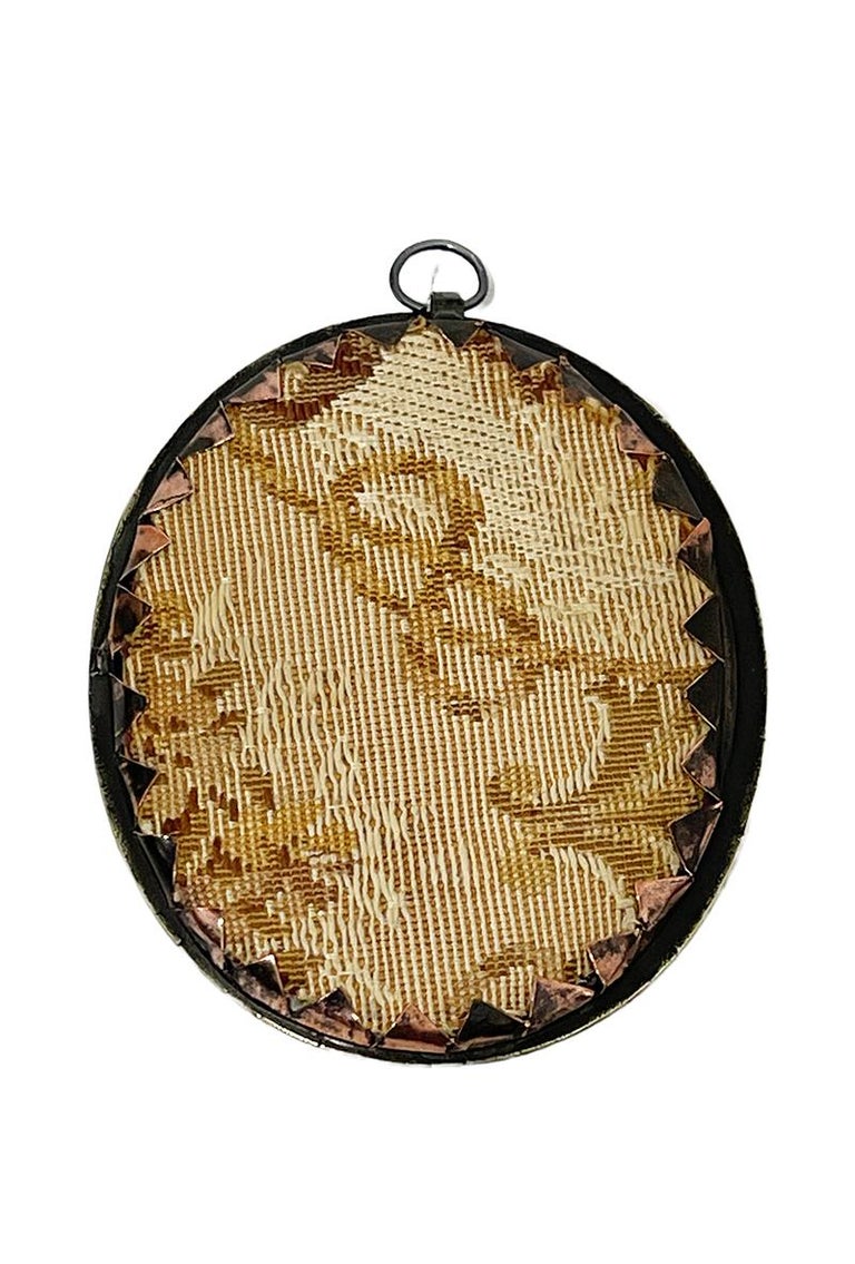Small Portrait of a Woman in a Oval Bronze Frame, 19th Century For Sale ...