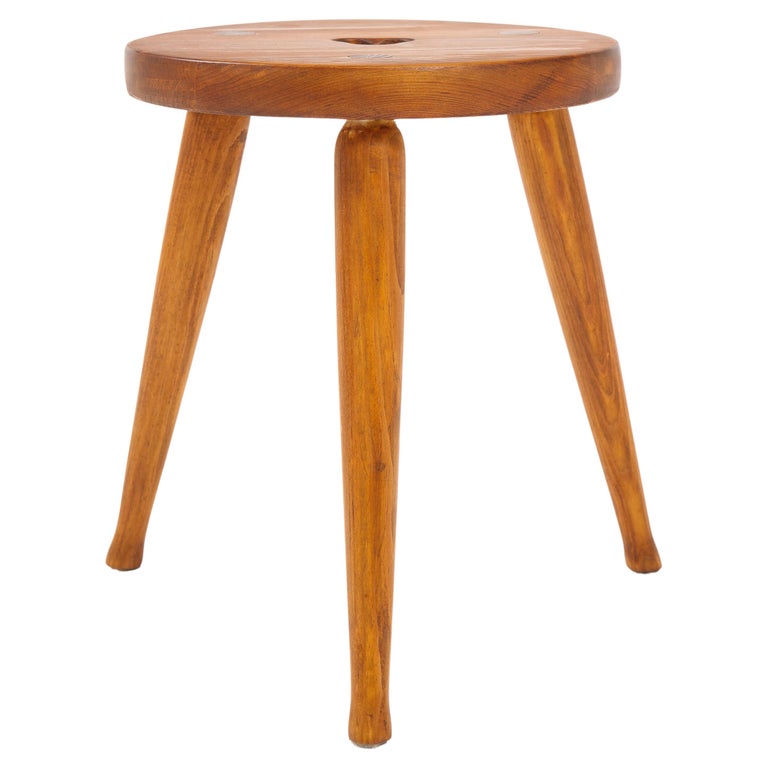 Small Swedish Pine Stool, Ca 1960s at 1stDibs