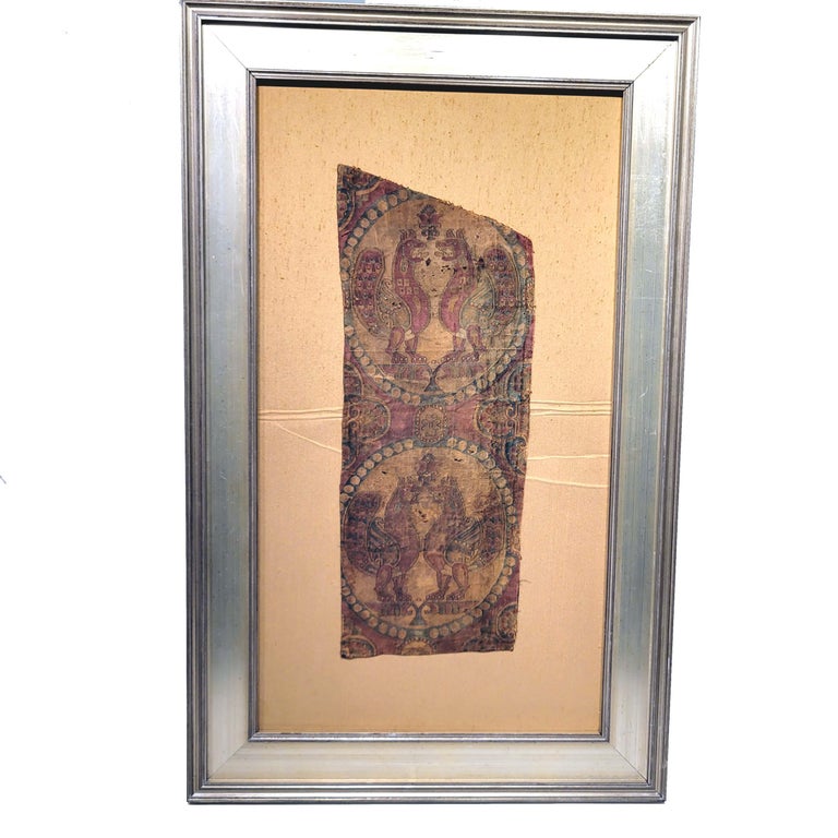 Sogdian Silk Samite Fragment with Confronting Pheasants, Central Asia ...