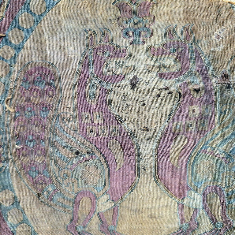 Sogdian Silk Samite Fragment with Confronting Pheasants, Central Asia ...