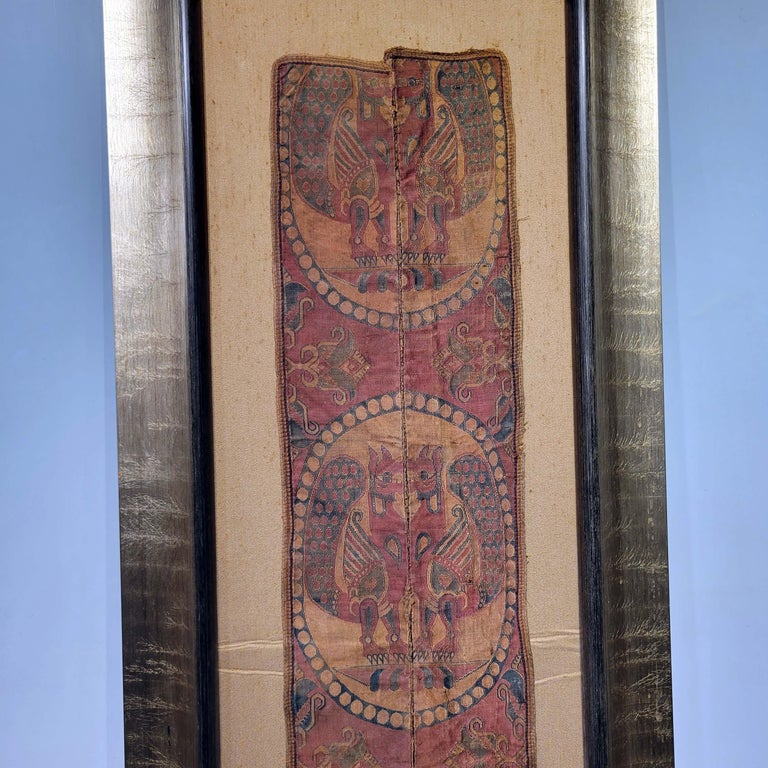 Sogdian Silk Samite Fragment with Confronting Pheasants Central Asia ...