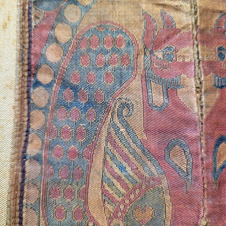 Sogdian Silk Samite Fragment with Confronting Pheasants Central Asia ...