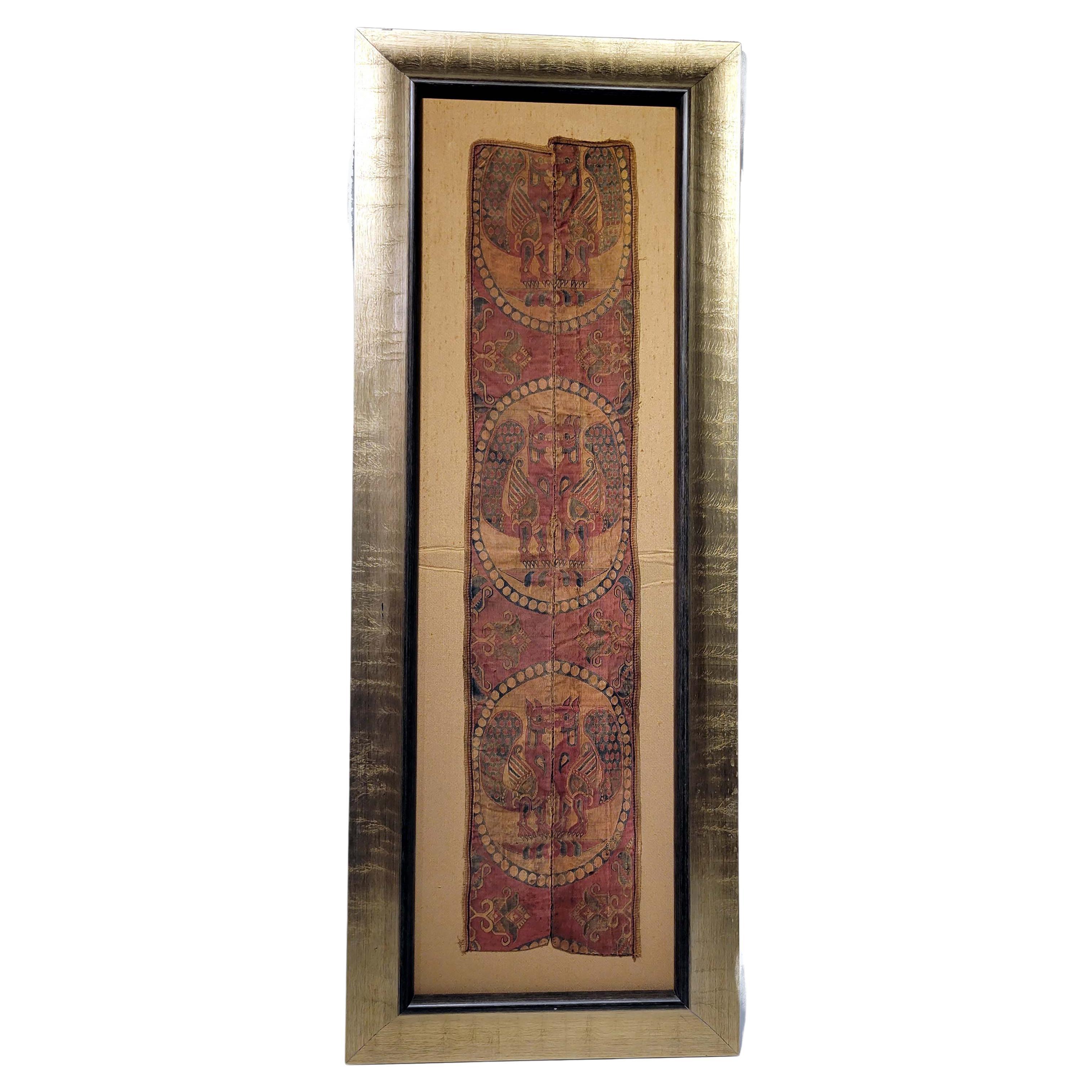 Sogdian Silk Samite Fragment with Confronting Pheasants, Central Asia ...