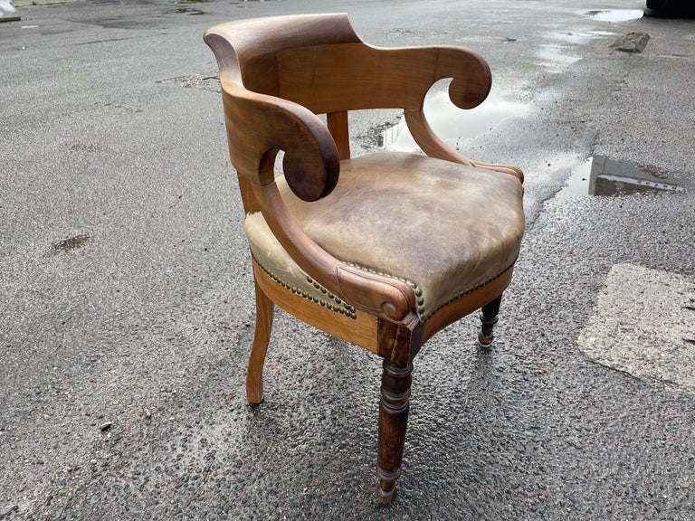 Solid Antique 19th Century Armchair in Louis Philippe Style For Sale at ...