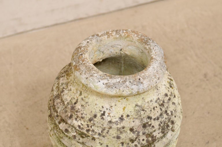 Spanish 19th Century Cast-Stone Jar with Nicely Ribbed Texture For Sale ...