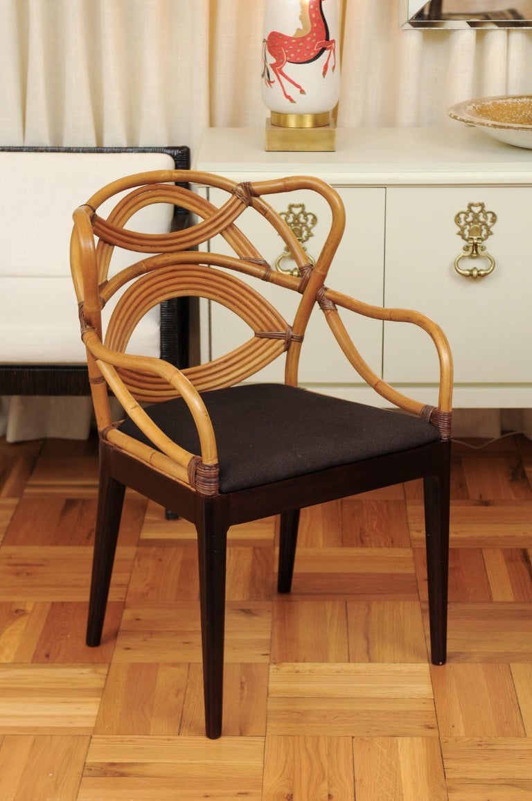 Staggering Set of 6 Sculptural Scalloped Back Dining Chairs, circa 1995 ...