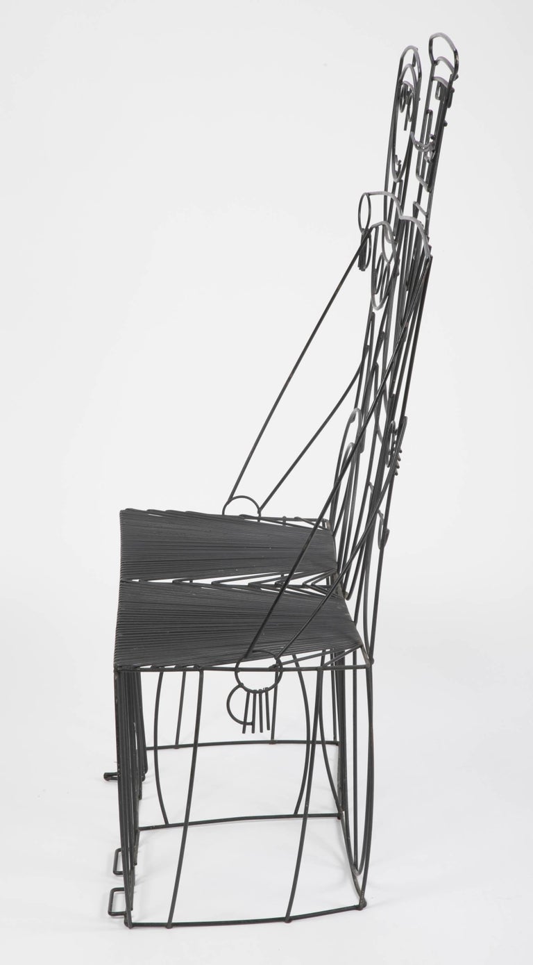Steel "Woman and Man" Bench by John Risley at 1stDibs