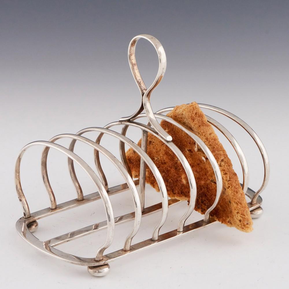 Sterling Silver Six Division Toast Rack, London, 1905 at 1stDibs