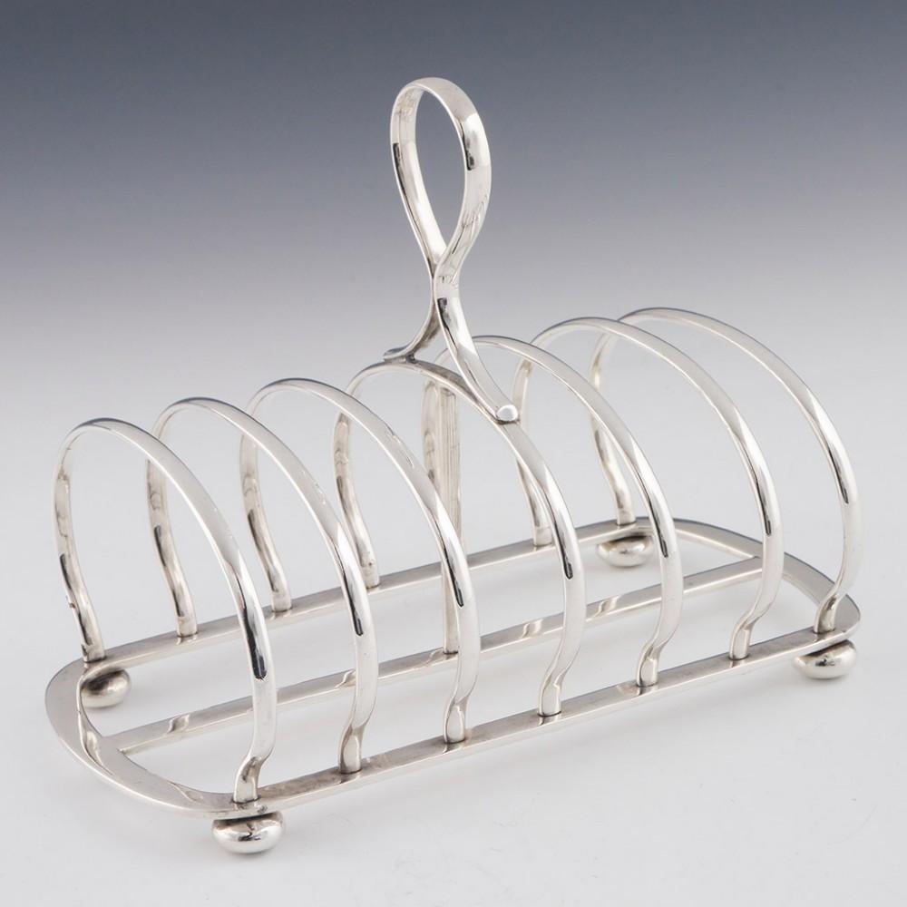 Sterling Silver Six Division Toast Rack, London, 1905 at 1stDibs