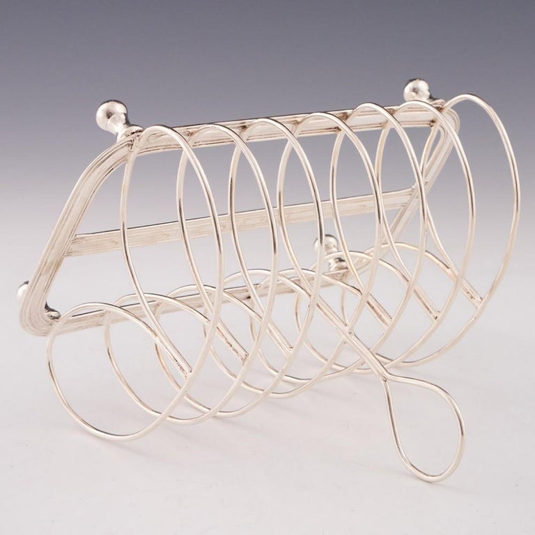 A Sterling Silver Six Division Toast Rack Sheffield 1910 For Sale at ...