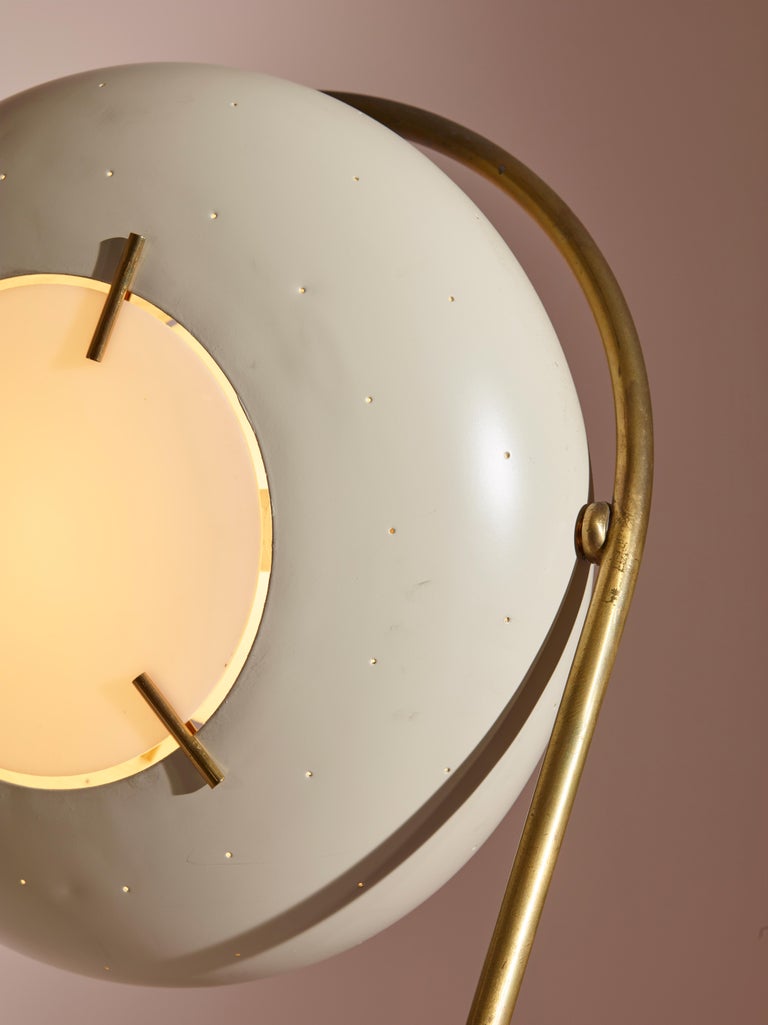 Stilux Swivel and Pivoting Floor Lamp Made of Brass and Marble, Italy ...