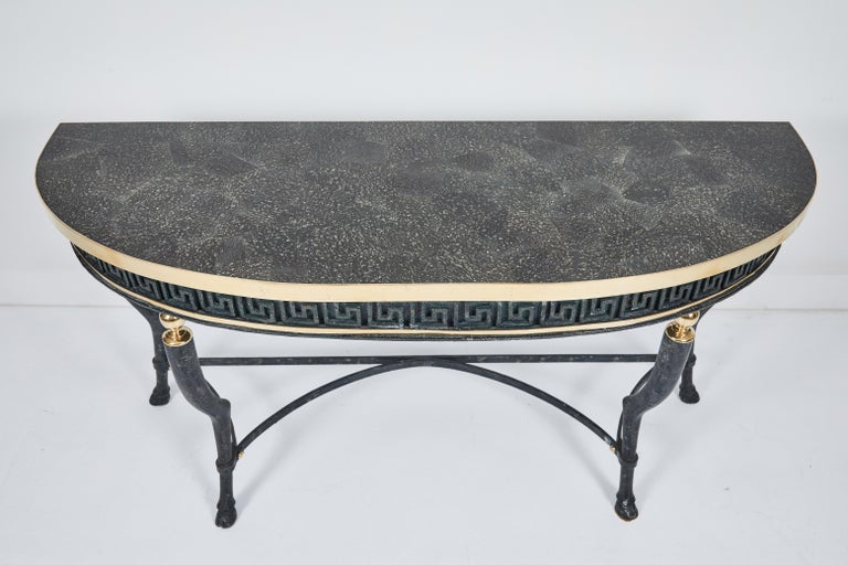 Stone and Brass French Style Console For Sale at 1stDibs