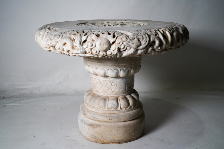 Stone Garden Table at 1stDibs