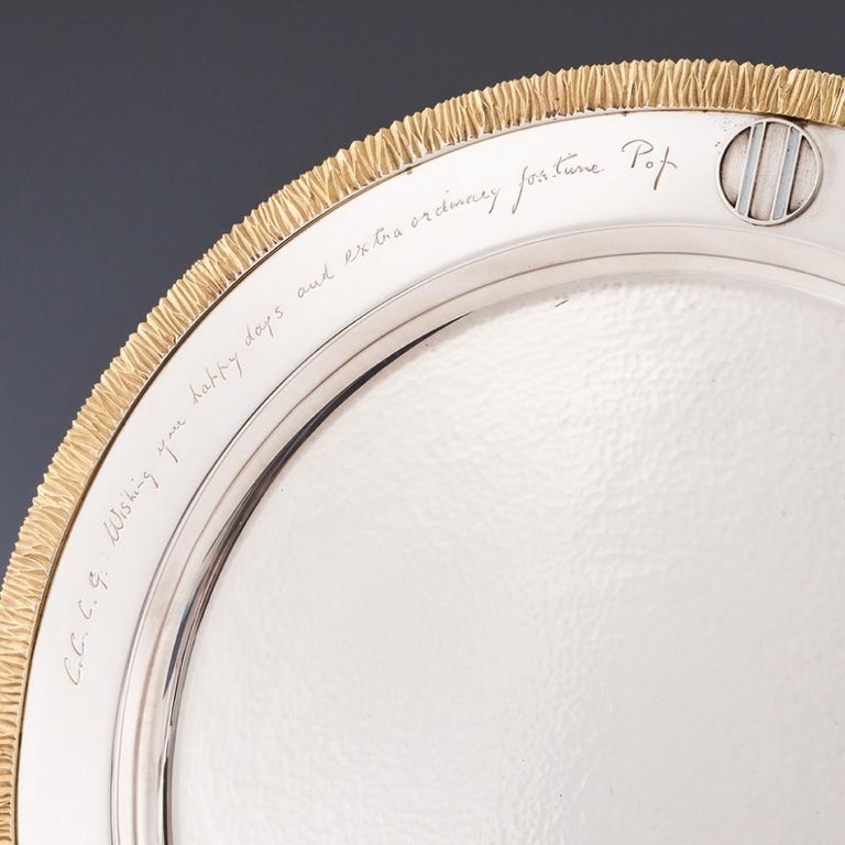 Stuart Devlin Sterling Silver and Silver Gilt Salver, London, 1983 For ...