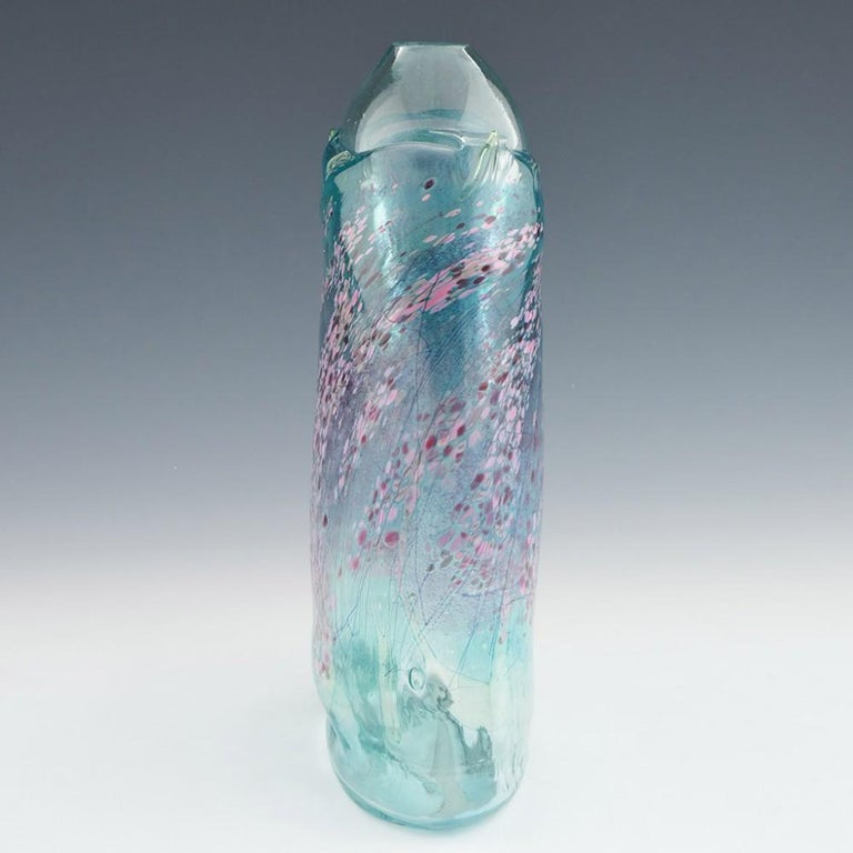 Studio Glass Gathered on the Post Bottle Vase For Sale at 1stDibs