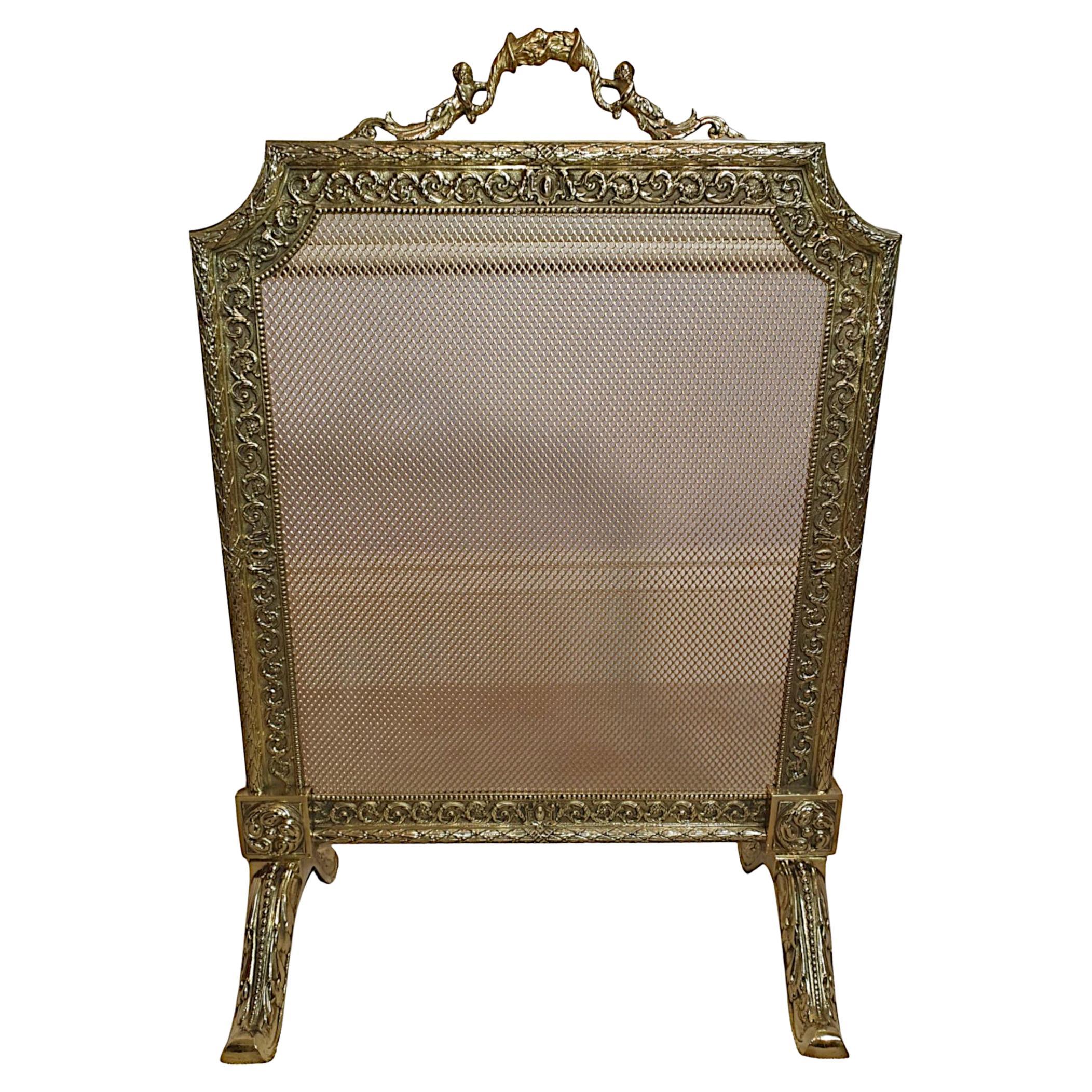 19th Century Victorian Walnut Fire Screen For Sale at 1stDibs