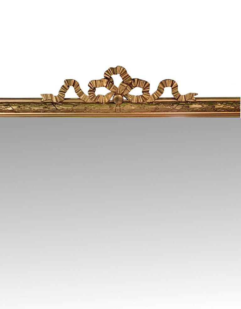 Stunning 19th Century Large Giltwood Dressing or Hall Mirror For Sale ...