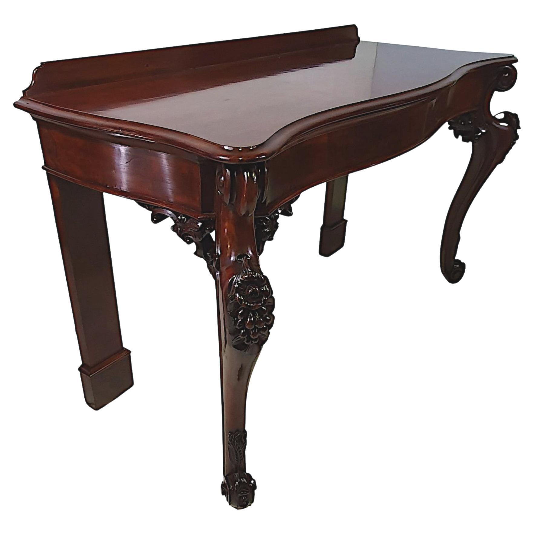 English 19th Century Mahogany Console Table at 1stDibs