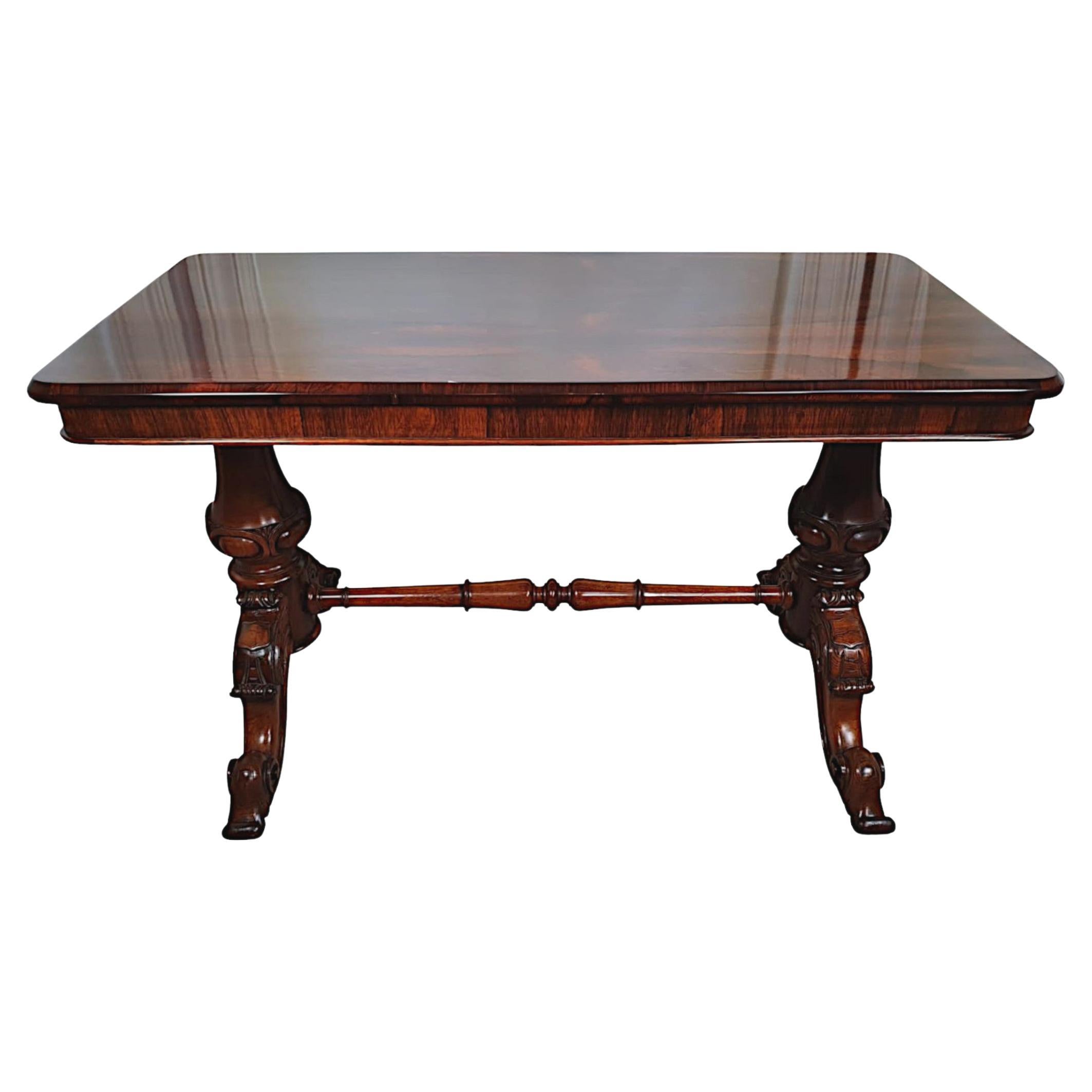 Blind Fret Library Table in the Chippendale manner For Sale at 1stDibs