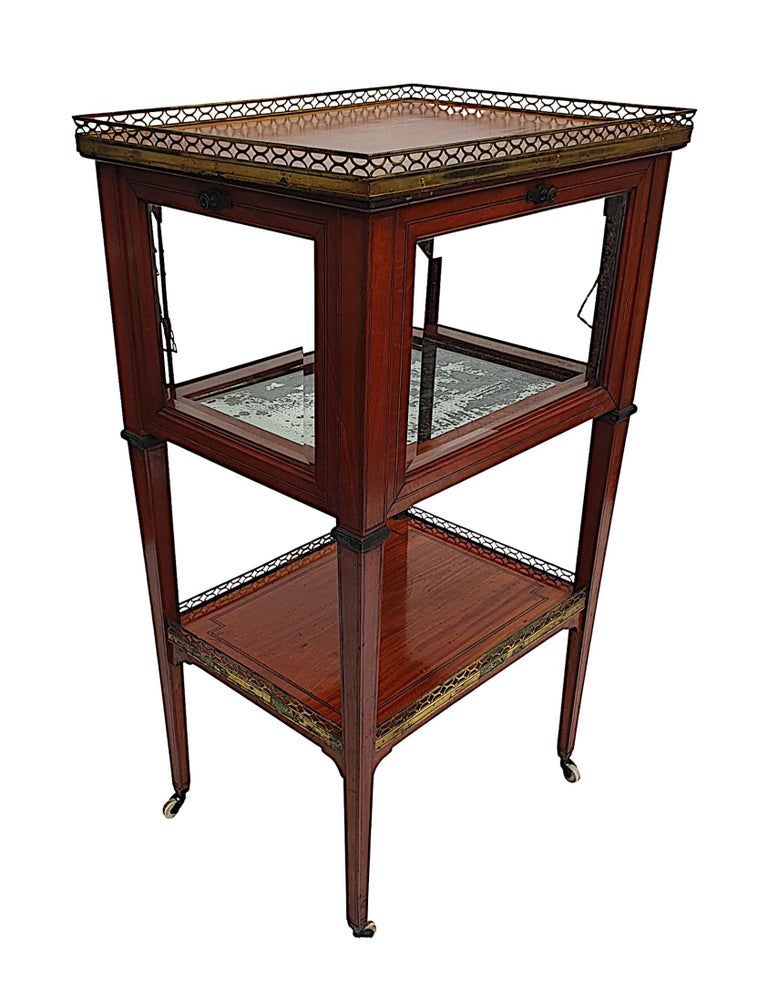 Stunning Edwardian Inlaid Drinks Table For Sale at 1stDibs