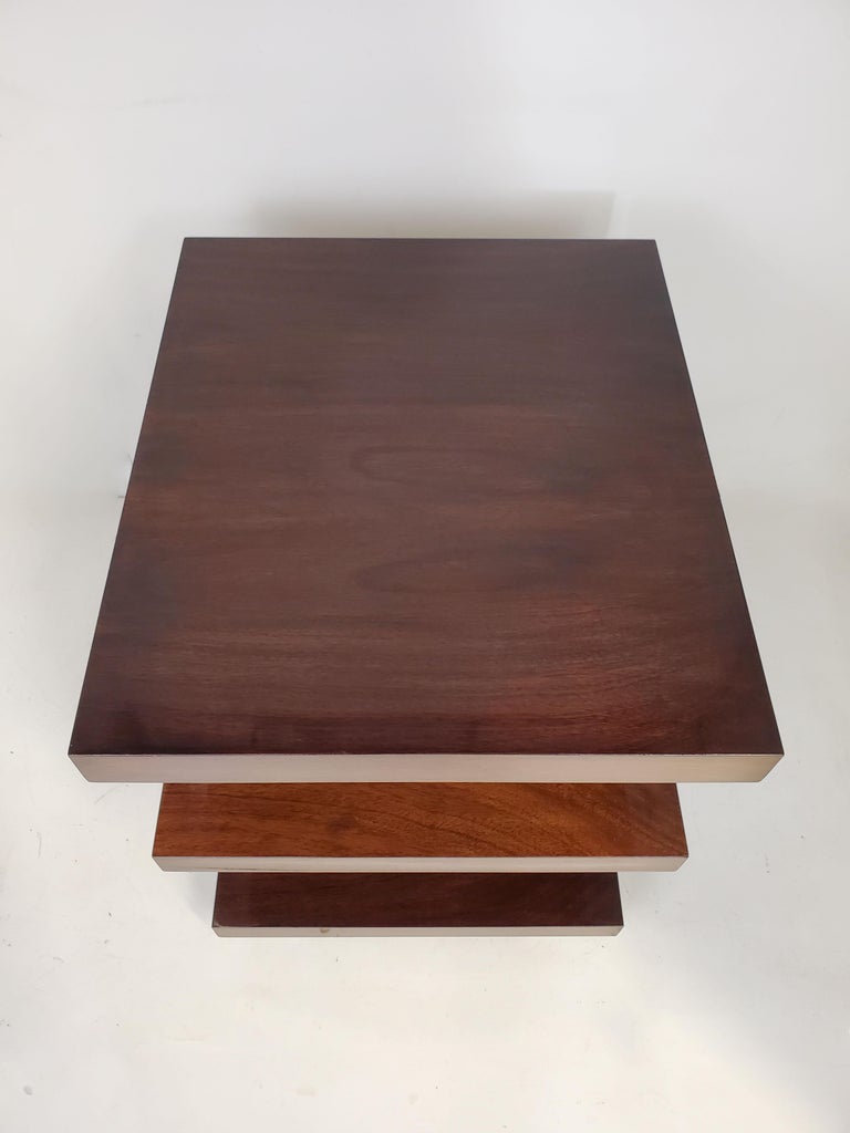 Stunning Minimalist Three Tiered Rectangular End / Side Table For Sale ...