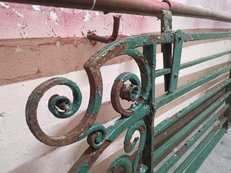 Stunning Set of Arts and Crafts Hand Wrought Iron Gates with Floral ...