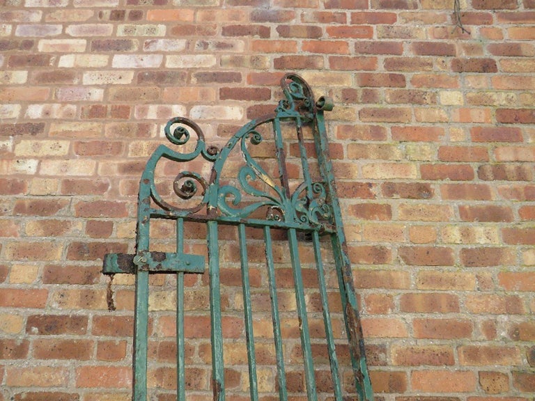Stunning Set of Arts and Crafts Hand Wrought Iron Gates with Floral ...