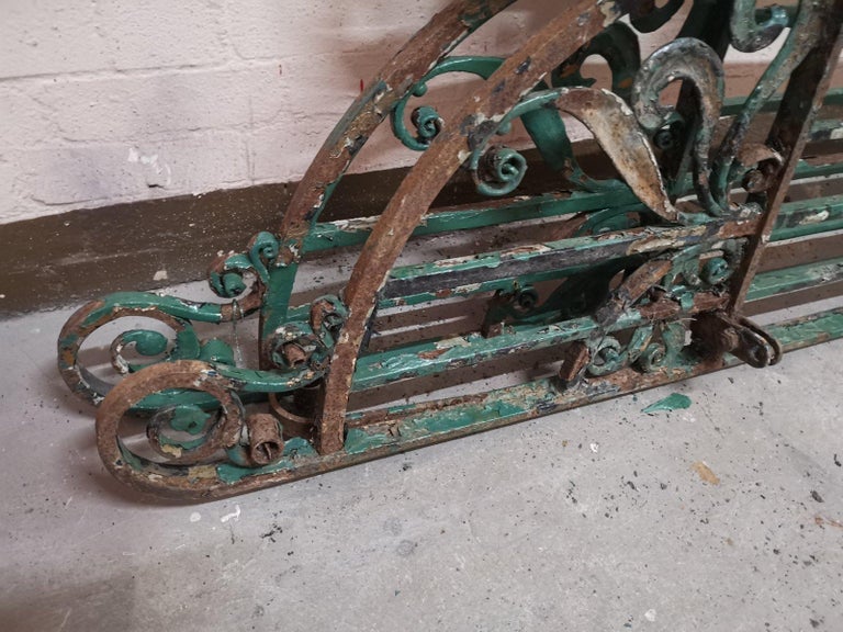Stunning Set of Arts and Crafts Hand Wrought Iron Gates with Floral ...
