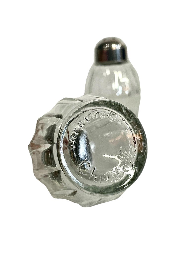 Pair of Christofle Crystal Salt and Pepper Shaker For Sale at 1stDibs